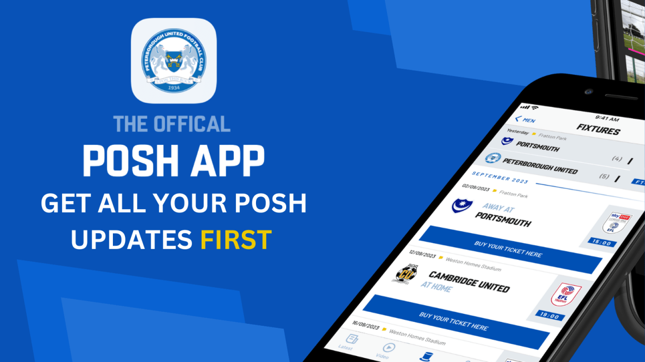 Download The Posh App For The Latest News First | Peterborough United ...