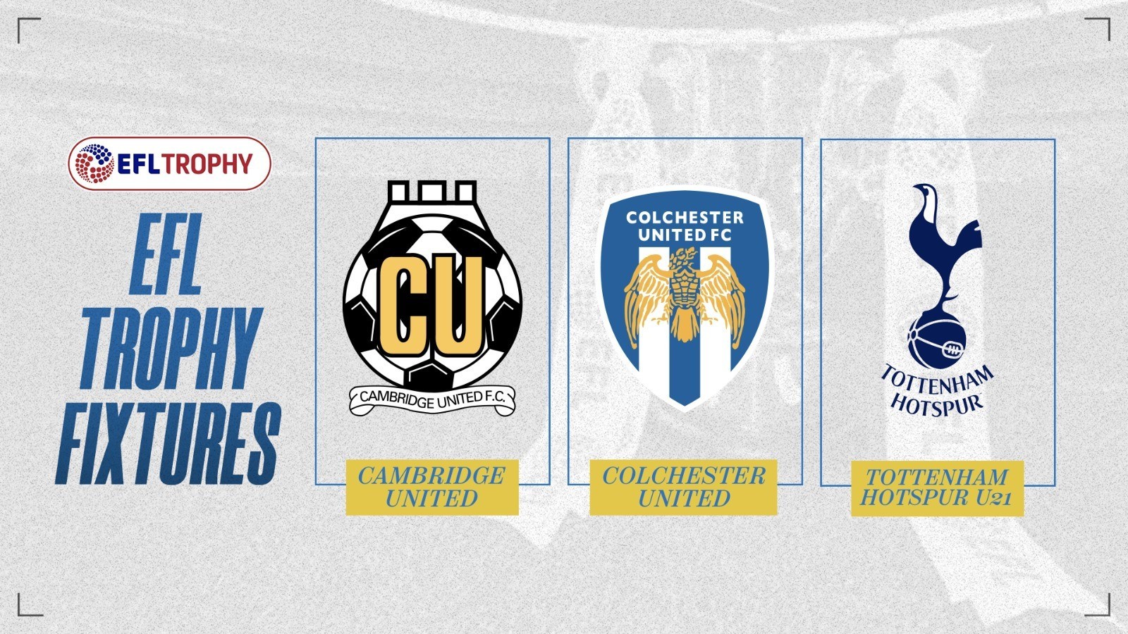 Posh Confirm EFL Trophy Fixtures | Peterborough United - The Posh