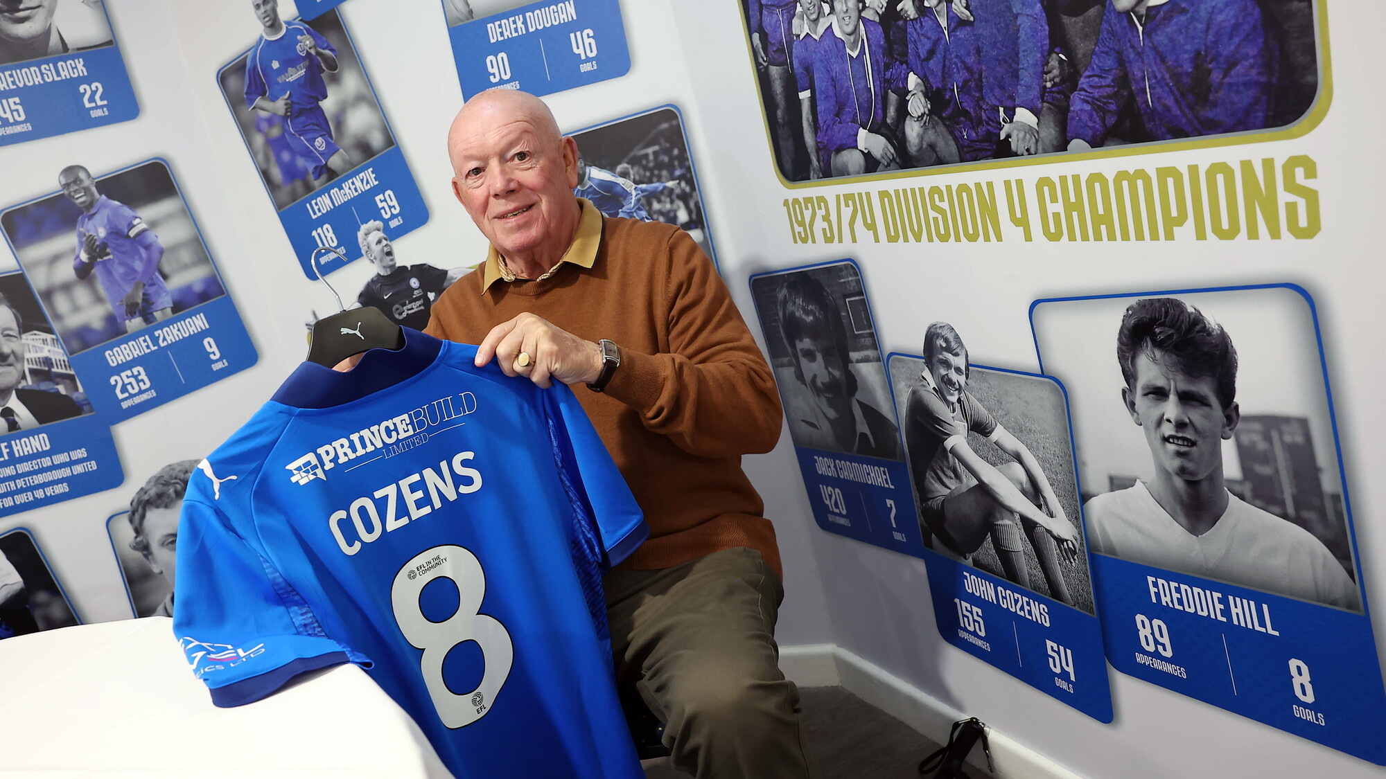 Hall Of Famer John Cozens Visits Stadium With Family | Peterborough ...