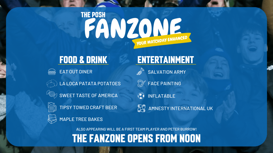 Fanzone Open For Exeter City Clash | Peterborough United - The Posh